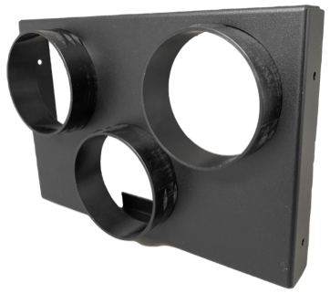 3” Triple Face Plate, w/Hose Adapters for Air Handler